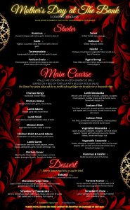 Menu | The Bank Restaurant