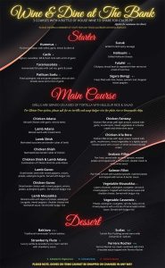 Menu | The Bank Restaurant