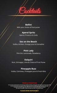 Menu | The Bank Restaurant