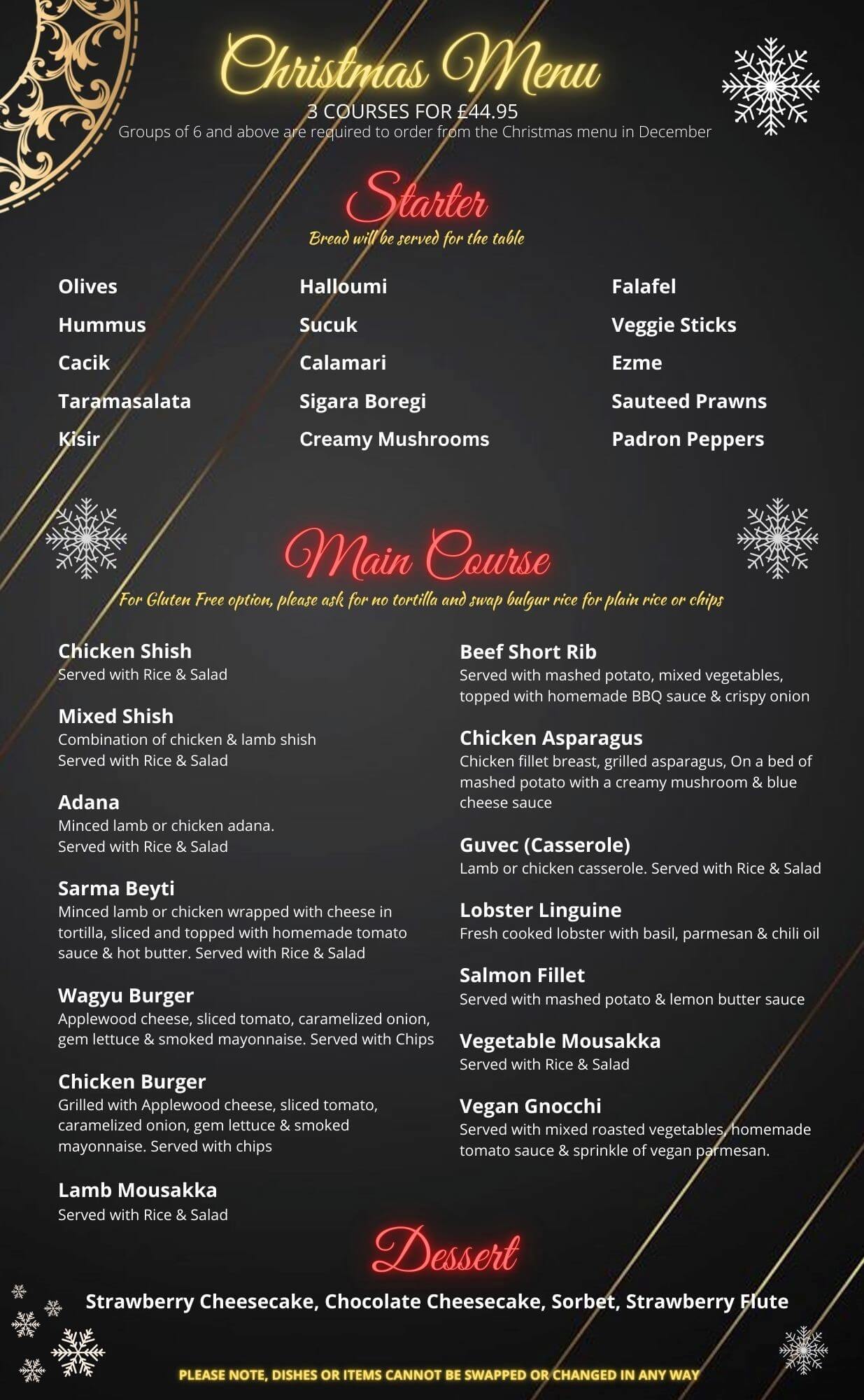Menu | The Bank Restaurant