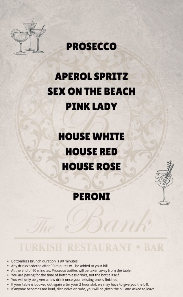 Menu | The Bank Restaurant